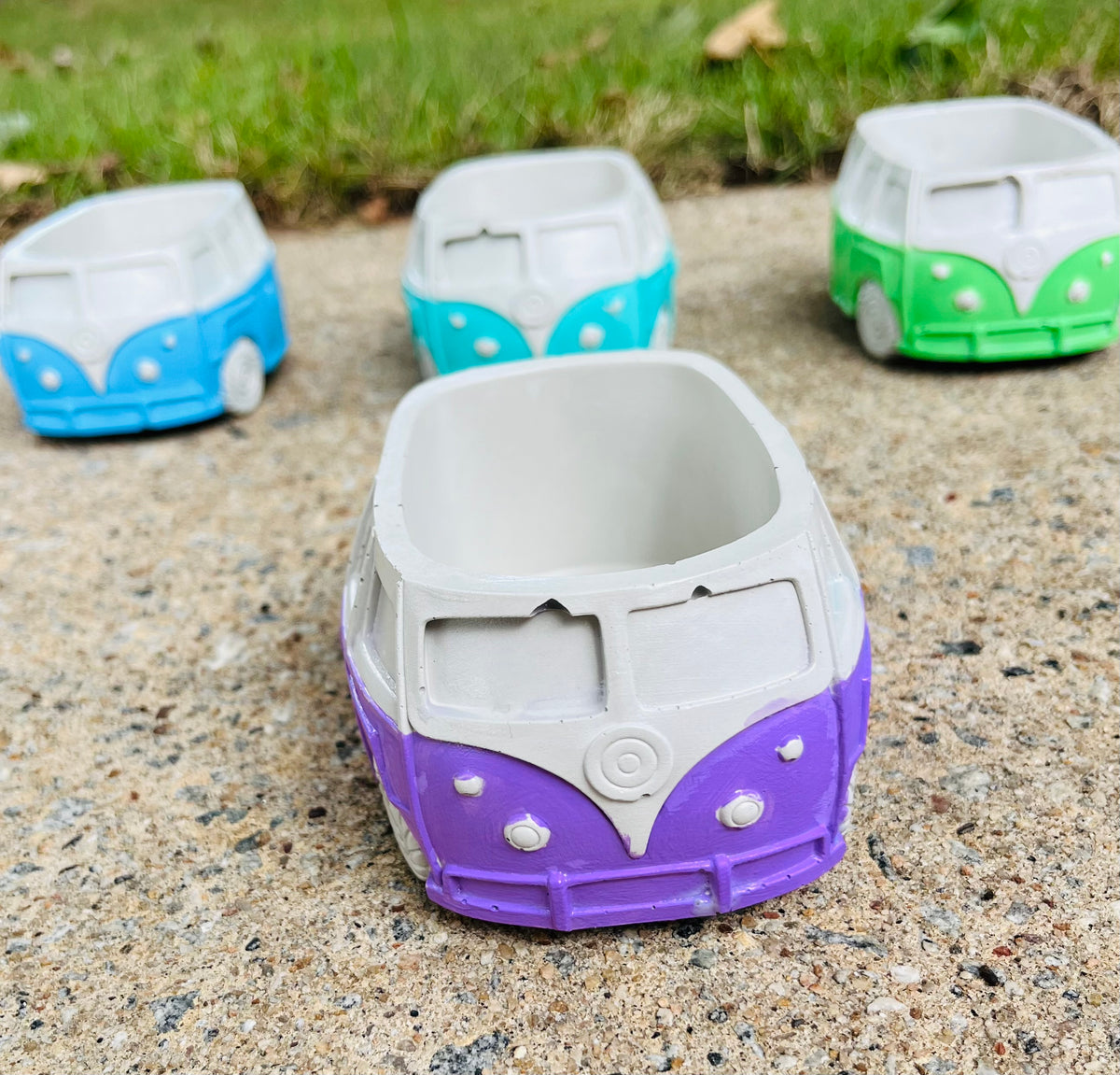 Handmade Concrete VW Bus Vintage Planters/Candle Vessels – Gage's ...